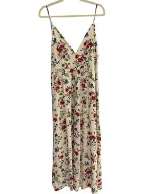 Caroline Constas | Dresses | Caroline Constas Floral Linen Maxi Dress L ...